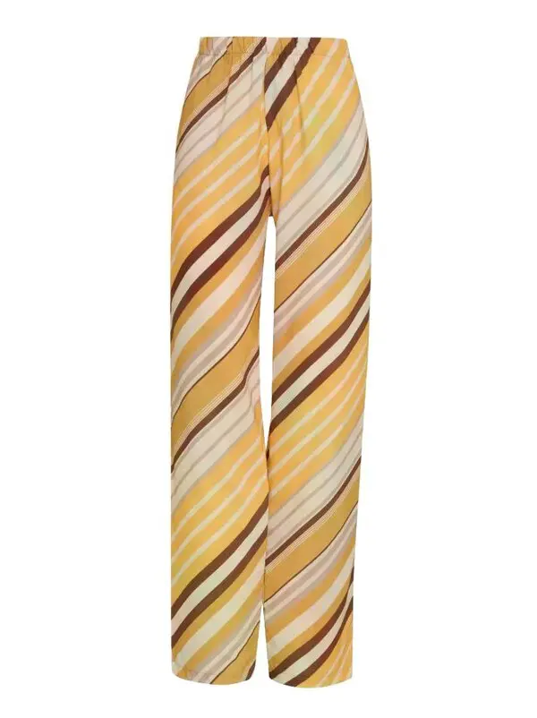 AMIR SLAMA Striped Trousers - Yellow