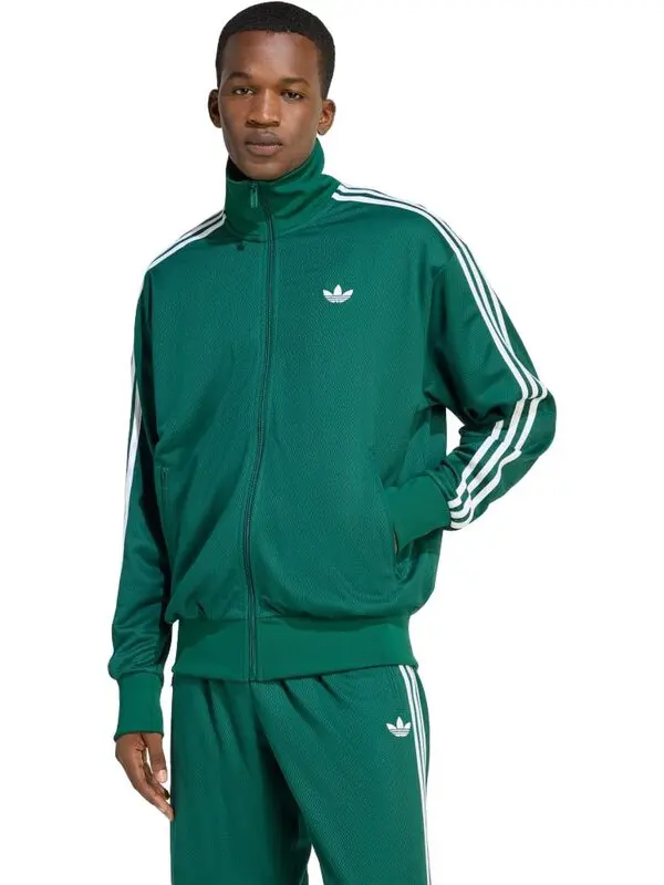 Adidas Firebird Adicolor Mesh Track Jacket - Collegiate Green