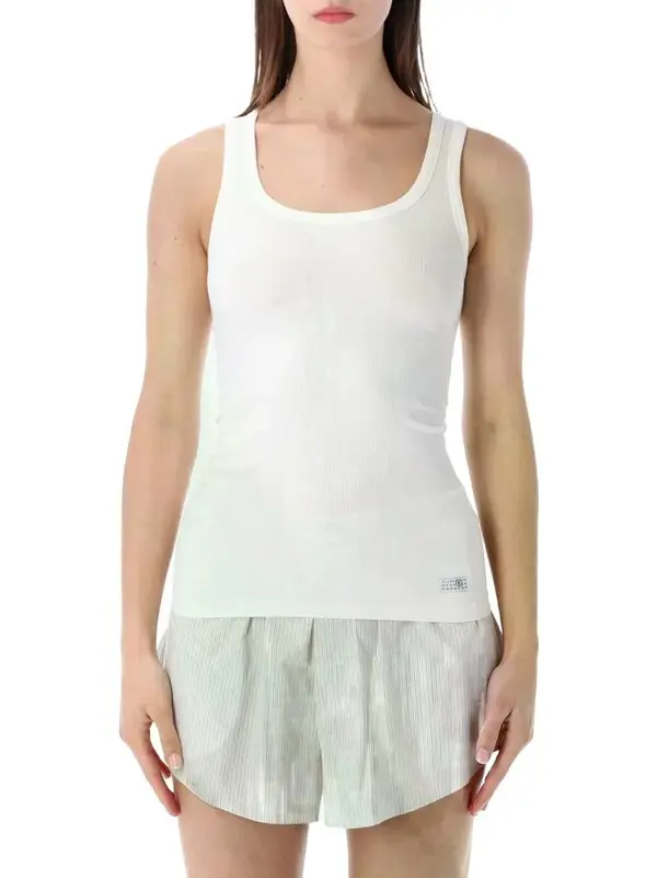 MAISON MARGIELA Ribbed Tank Top - White