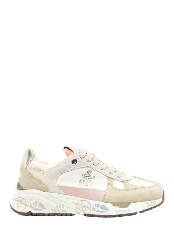 Premiata Mased Logo Sneakers - Neutrals