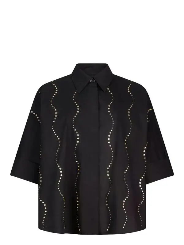 Liu Jo Short-sleeve Poplin Shirt - Black