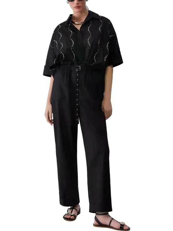 Liu Jo Short-sleeve Poplin Shirt - Black