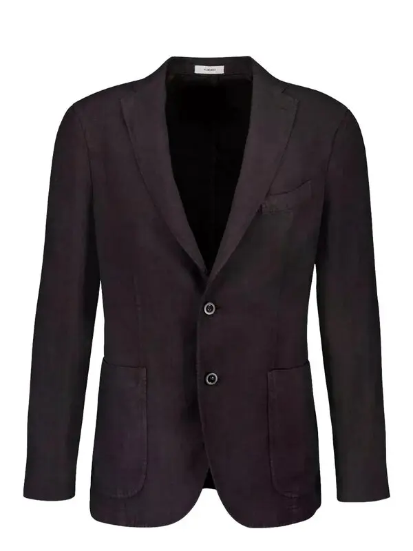 Boglioli Single-breasted Linen Blazer - Brown