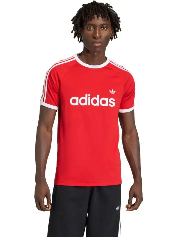 Adidas 3-stripes Slim Ringer Tee - Better Scarlet