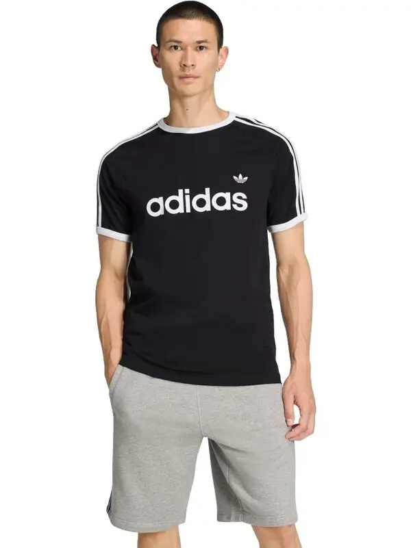 Adidas 3-stripes Slim Ringer Tee - Black