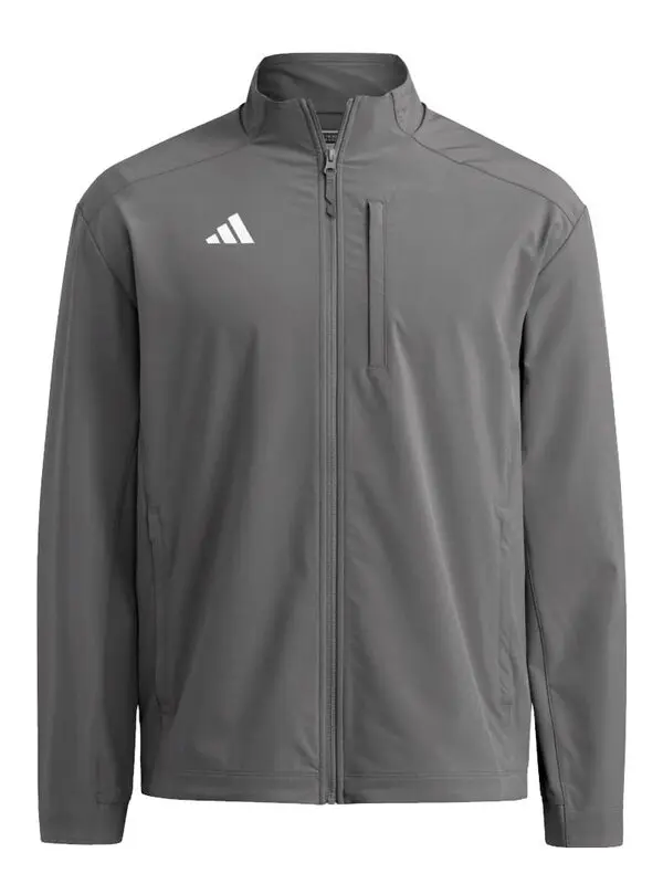 Adidas Full Zip Woven Travel Jacket - Team Grey Four / White