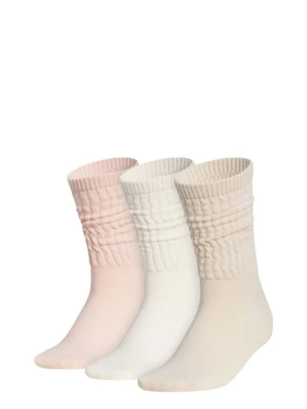 Adidas Athletic Scrunch 3-pack Crew - Blush Pink / Wonder White / Crystal Linen