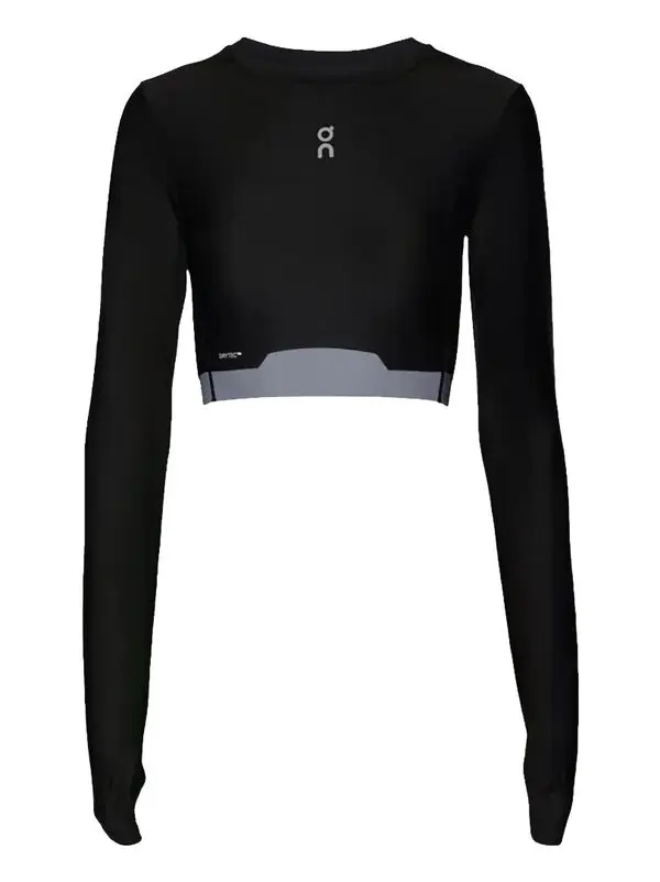 On Train Cropped Top - Black