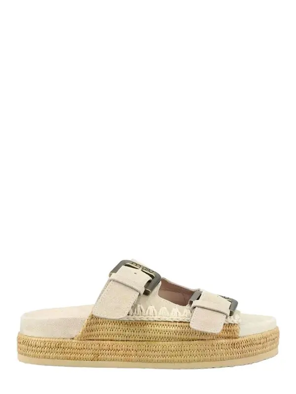 Mou Buckle Platform Sandals - Neutrals