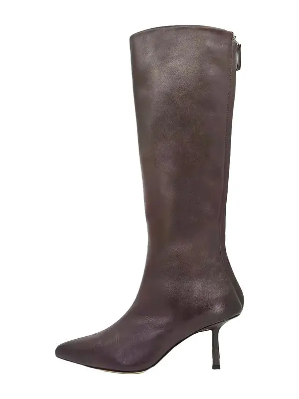 Studio Amelia Petra Pointed Knee High Boots - Brown