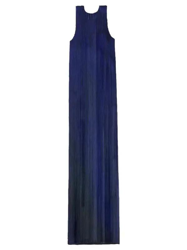Issey Miyake Pleated Dress - Blue
