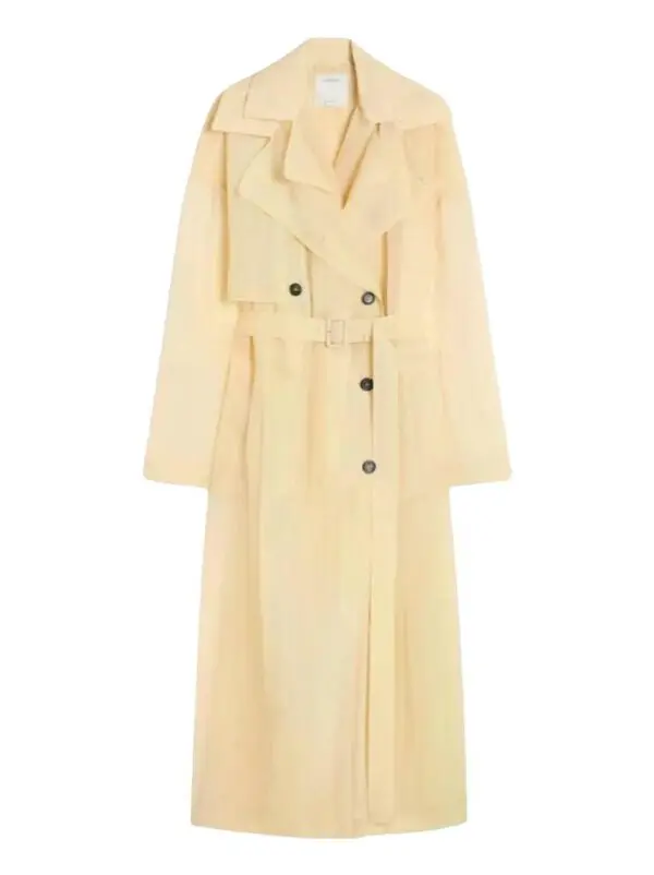 Sportmax Belted Trench Coat - Yellow