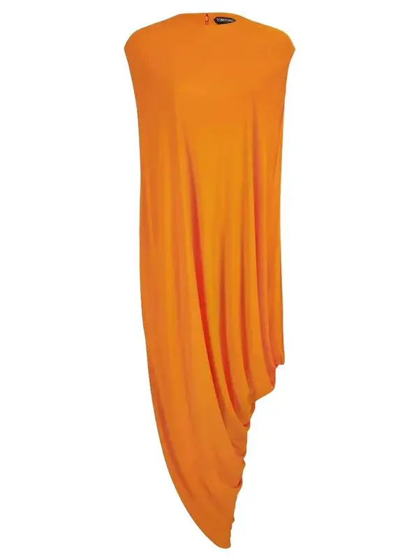 TOM FORD Draped Sleeveless Top - Orange