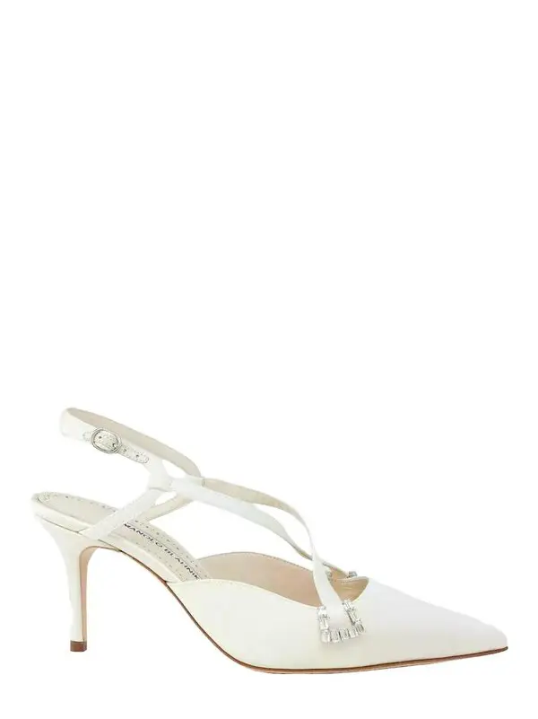 Manolo Blahnik Embellished Strap Pumps - Neutrals