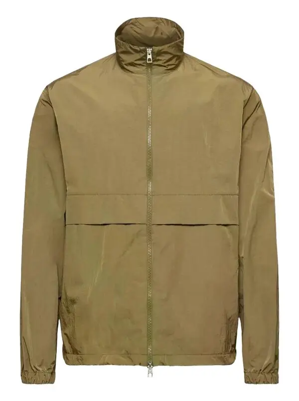 Moncler Rastaban Zip Front Coat - Green