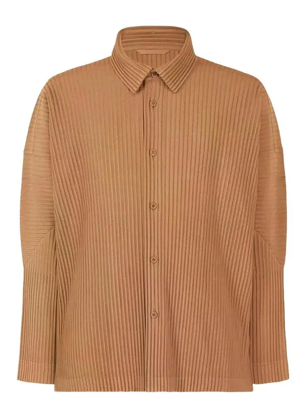 Issey Miyake Monthly Colors : October Button-down Pleated Shirt - Brown
