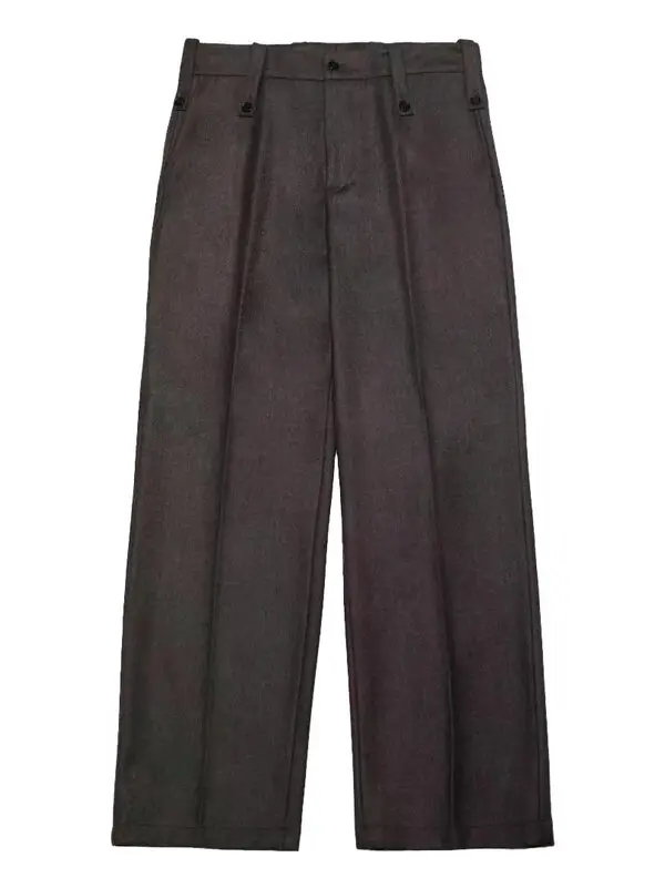 PAURA Kyris Button Trousers - Brown