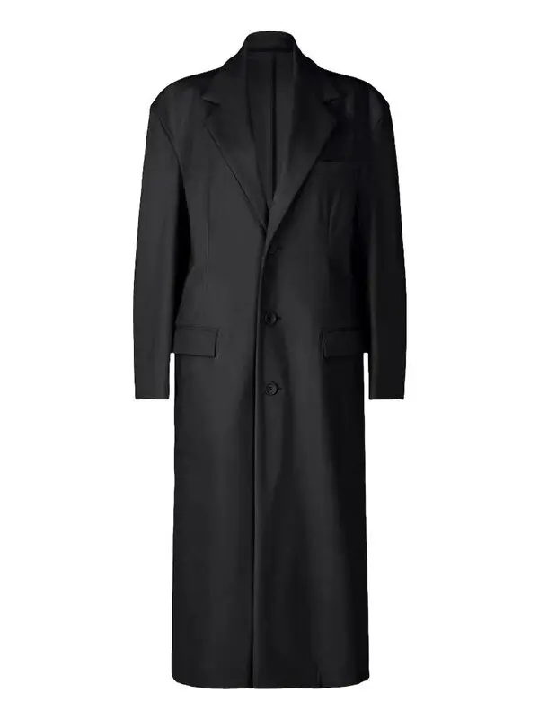Issey Miyake Simple Ensemble Single-breasted Coat - Black