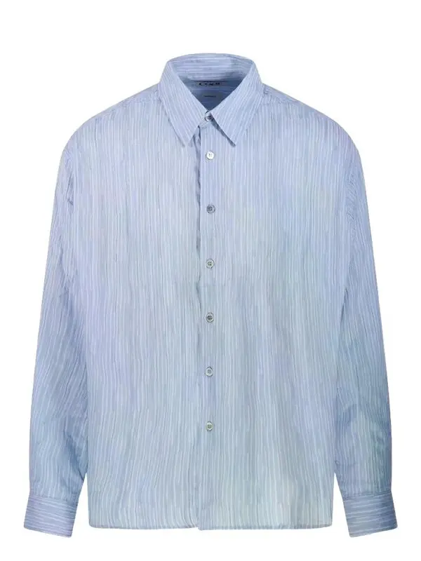 COOR Striped-pattern Buttoned Shirt - Blue