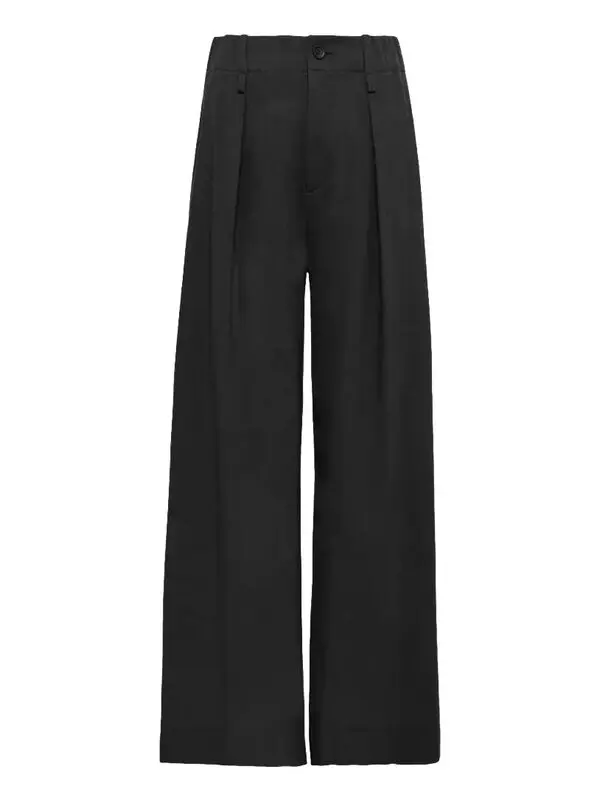Issey Miyake Simple Ensemble Pleated Trousers - Black