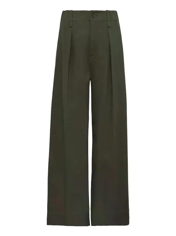 Issey Miyake Pleated Trousers - Green