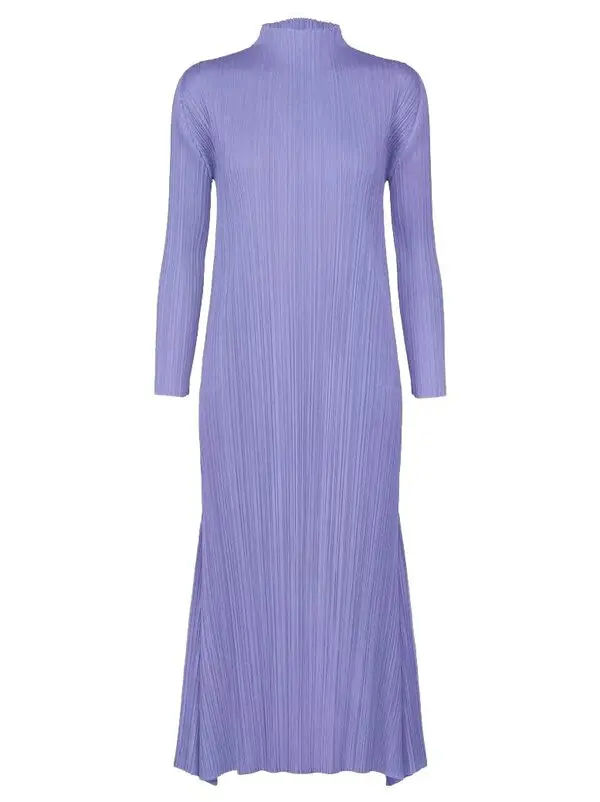 Issey Miyake Pleated Maxi Dress - Purple