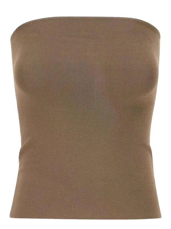 ENTIRE STUDIOS Sleeveless Bandeau Top - Brown