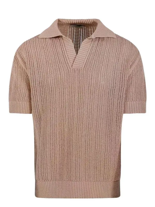 Altea V-neck Knitted Shirt - Neutrals