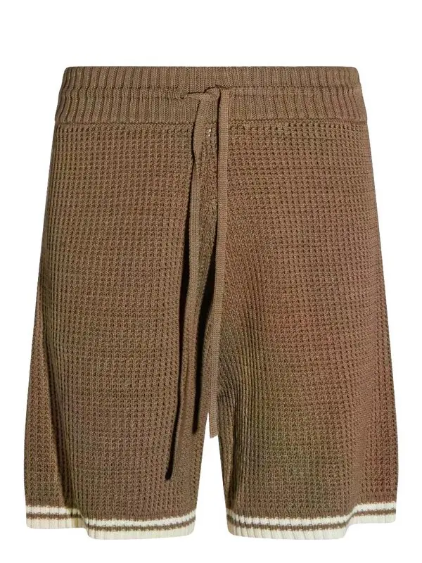 GOLDEN GOOSE Knitted Drawstring Shorts - Brown