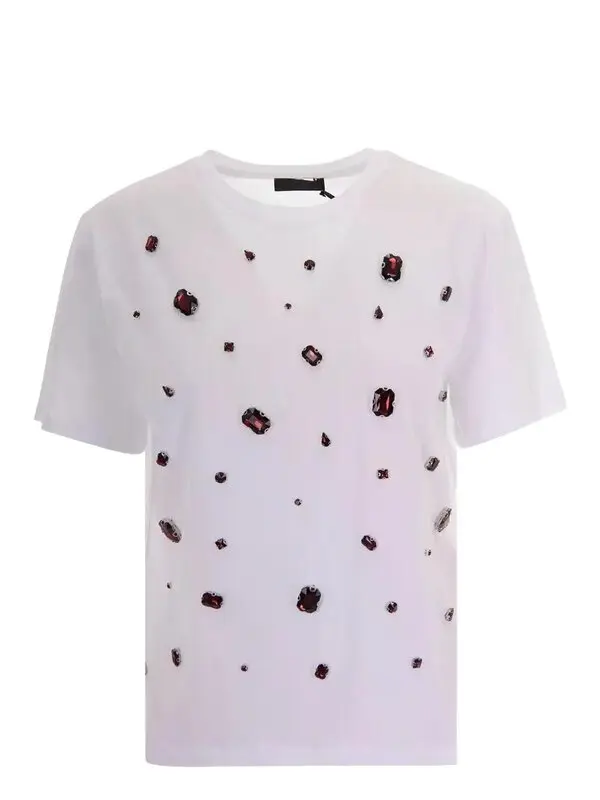 Liu Jo Gemstone Embellished T-shirt - White