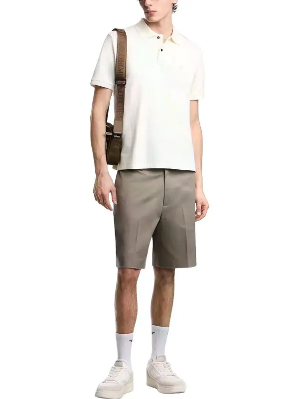 Emporio Armani Slim-fit Piqué Polo Shirt - Neutrals