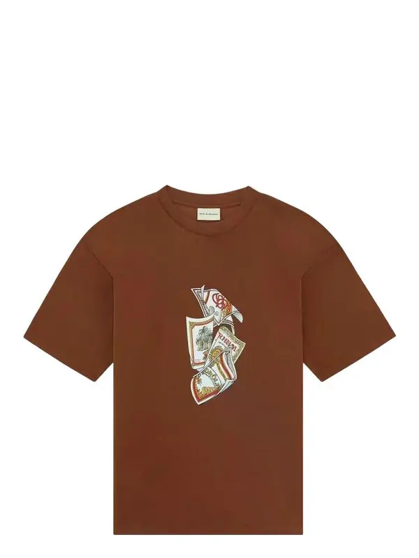 Drole De Monsieur Rum Labels T-shirt - Brown
