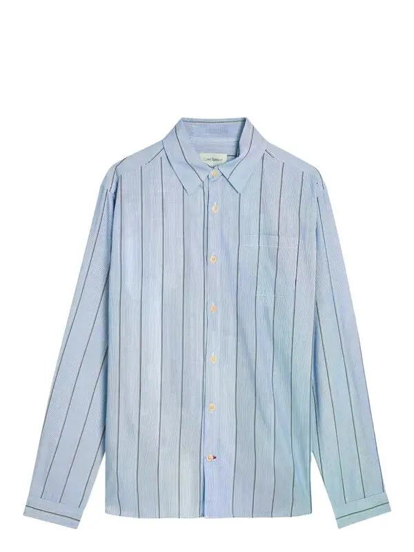 Oliver Peoples New York Special Striped Cotton Shirt - Blue