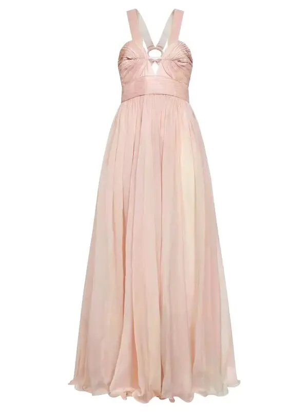 ERMANNO FIRENZE Circle-detail Empire Maxi Dress - Pink