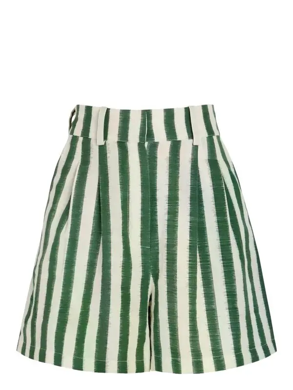 EMPORIO SIRENUSE Beatrice Striped Shorts - Green