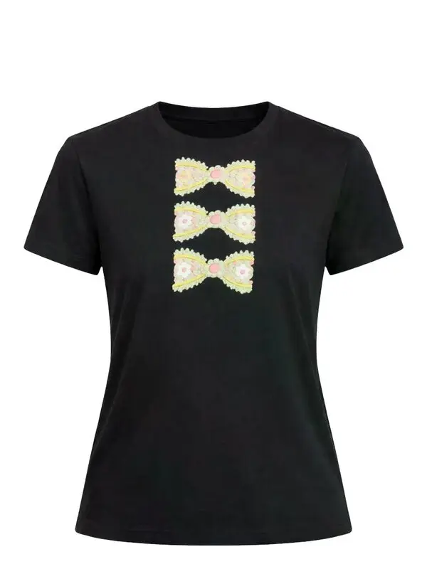 Cynthia Rowley Foil Printed T-shirt - Black