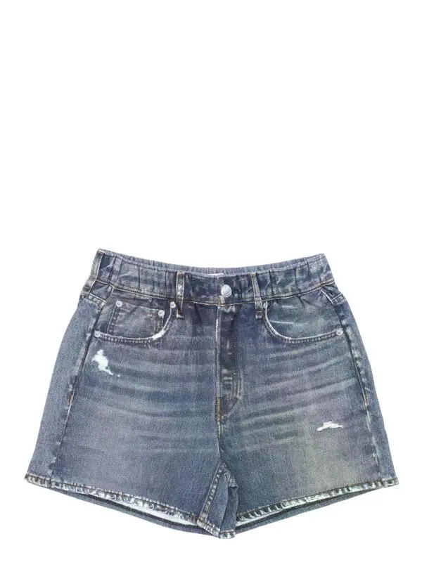 Rag & Bone Distressed Pocket Shorts - Blue