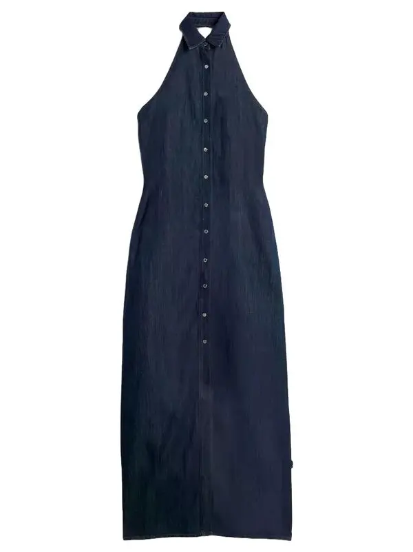 7 For All Mankind Buttoned Maxi Dress - Blue