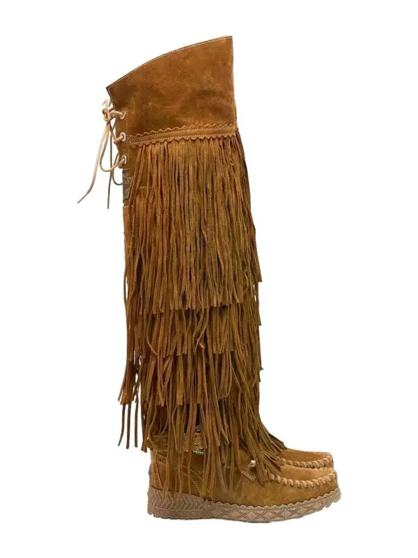 EL VAQUERO Esme Fringed Boots - Brown