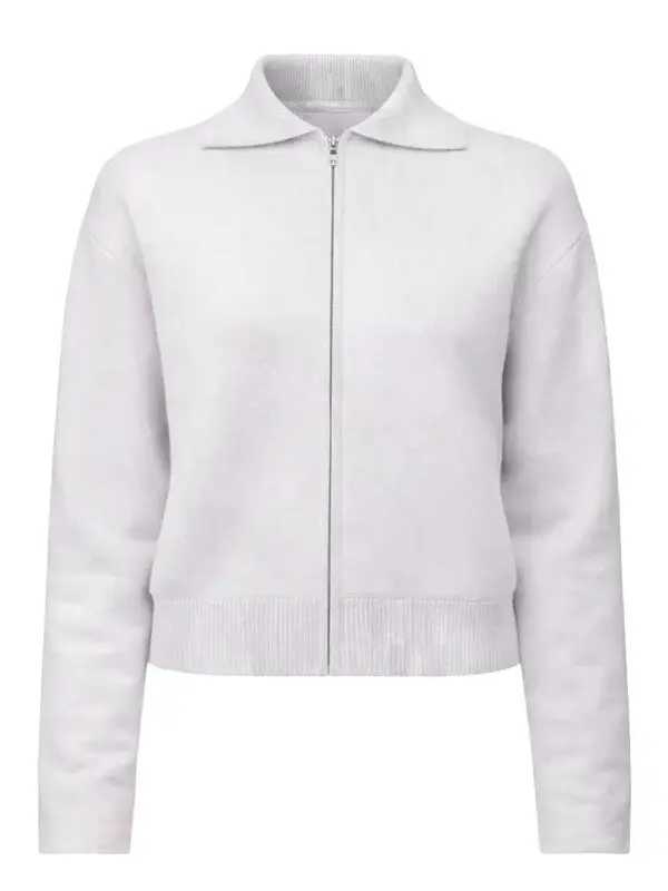 ALLUDE Collar Zip Jacket - Grey