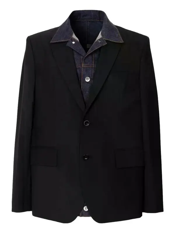 Sacai Button-fastening Jacket - Black