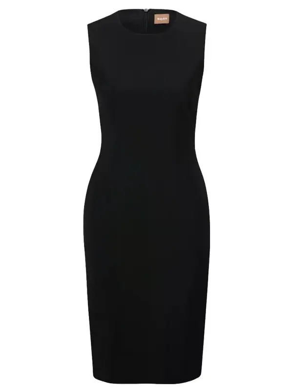 BOSS Sleeveless Midi Dress - Black