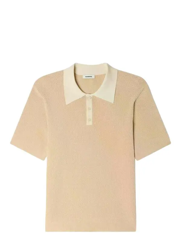 Sandro Two-tone Polo Shirt - Neutrals
