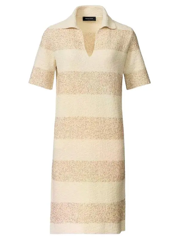 Fabiana Filippi Striped Collared Dress - Neutrals