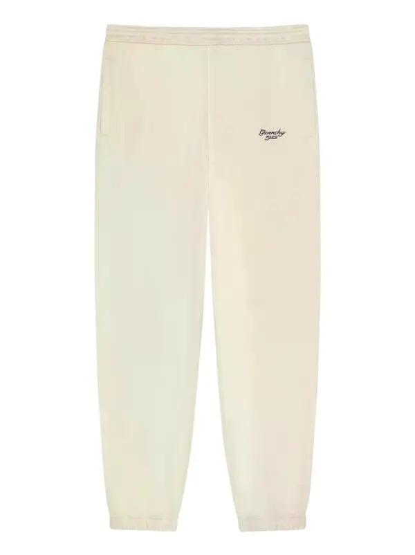 Givenchy 1952-signature Embroidered Track Pants - Neutrals