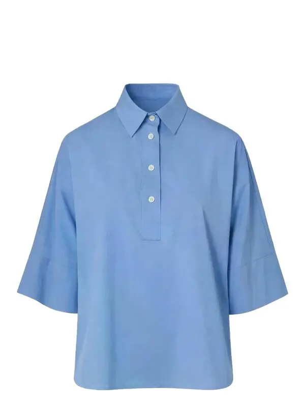 GRAN SASSO Collared Polo Top - Blue