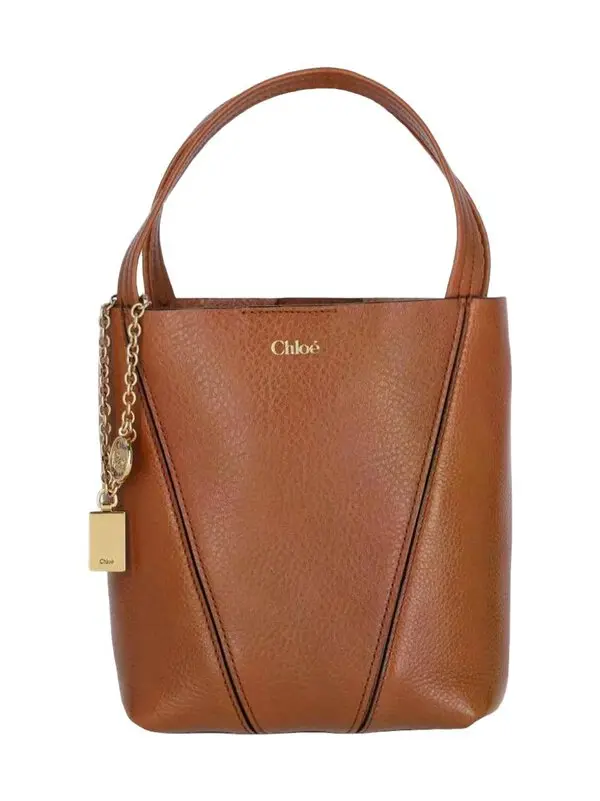 Chloé Spin Charm-detail Tote - Brown