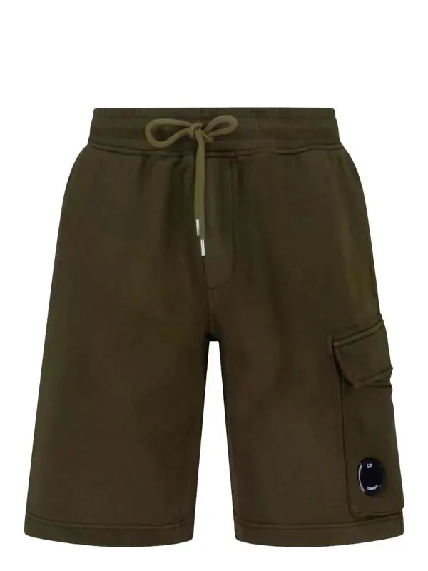 C.P. COMPANY Logo-patch Pocket Shorts - Green
