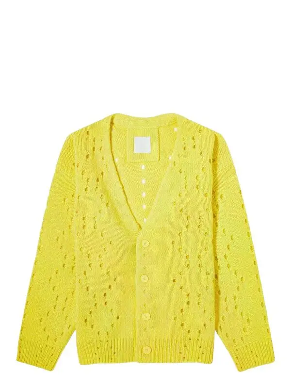 Givenchy Open Stitch Cardigan - Yellow