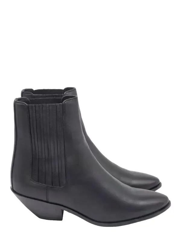 Saint Laurent Leather Chelsea Boots - Black